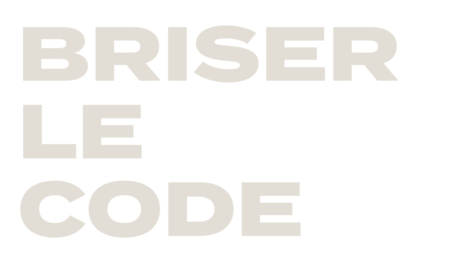 Briser le code | Picbois Productions